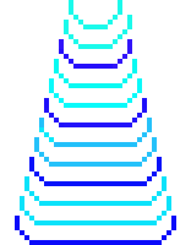 Tractor Beam - Pixel Art (390x500), Png Download