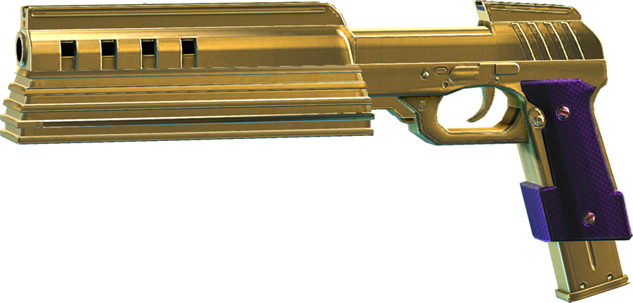 Gold Revolver Png