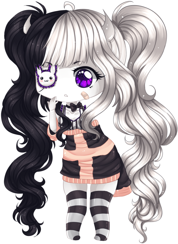 Draw Chibi Demon Wings, Step By Step, Drawing Sheets, - Anime Girl ...