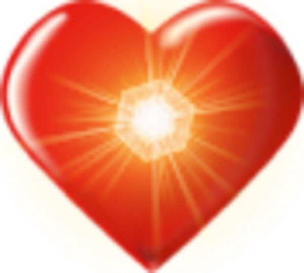 Heart Red Shining Med Image - Heart Shining (600x539), Png Download