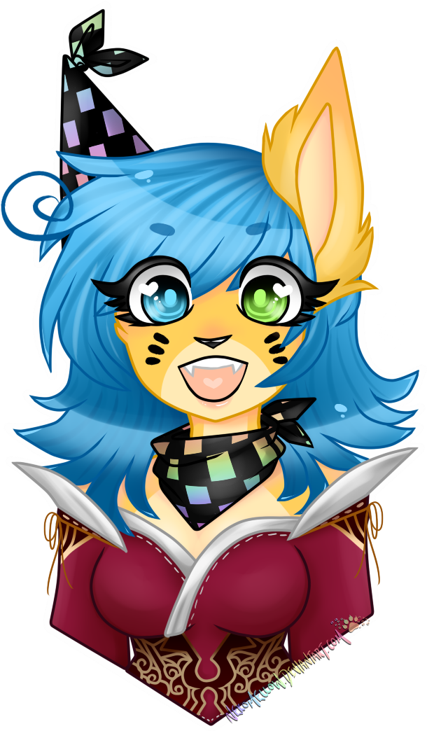 Inu As Ahri - Cartoon (627x1055), Png Download