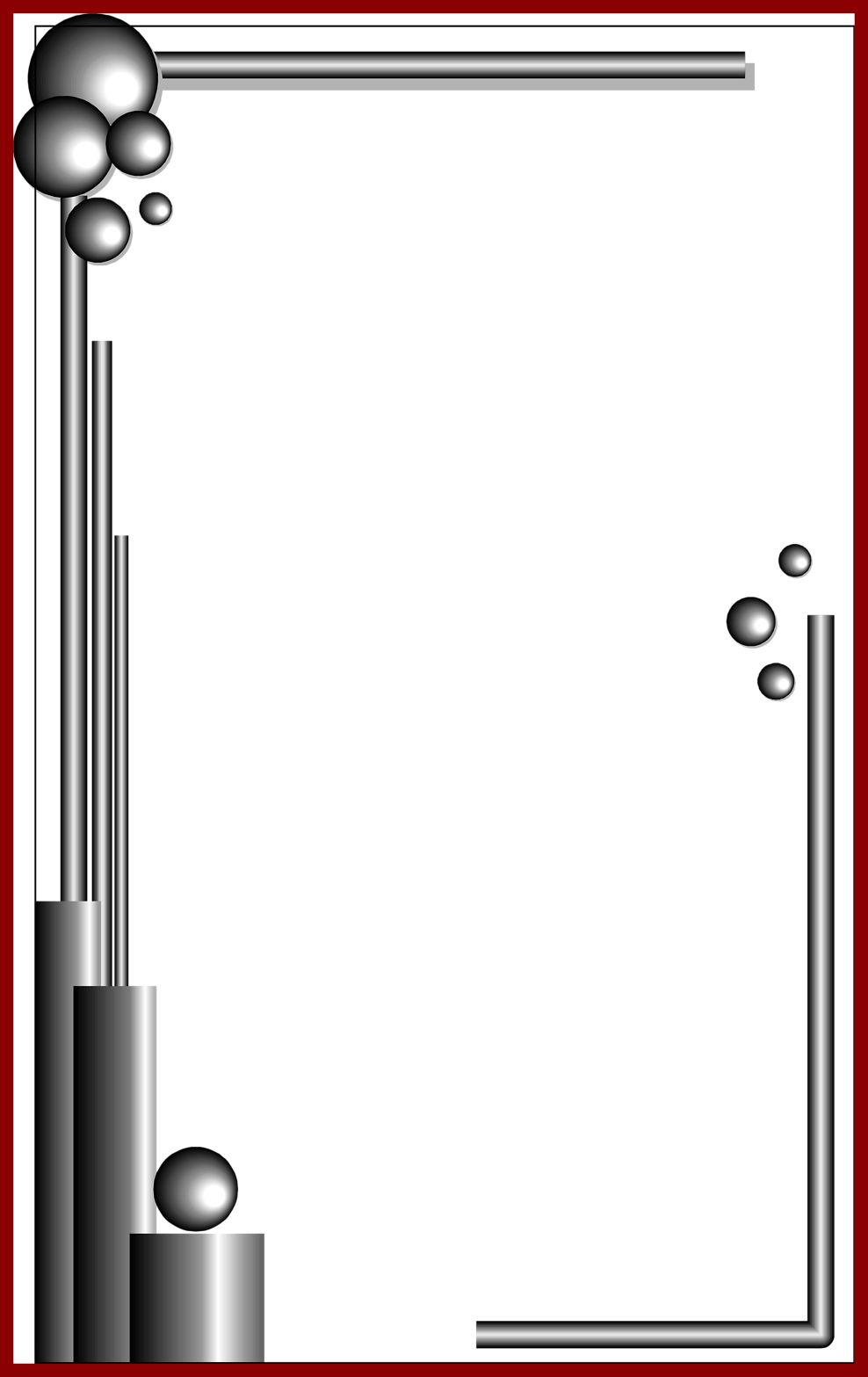 Modern Border Png - Modern Borders And Frames (988x1567), Png Download