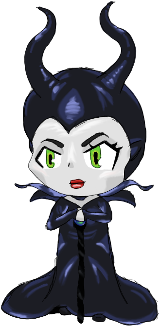 Maleficent Chibi By I - Cartoon (768x1024), Png Download