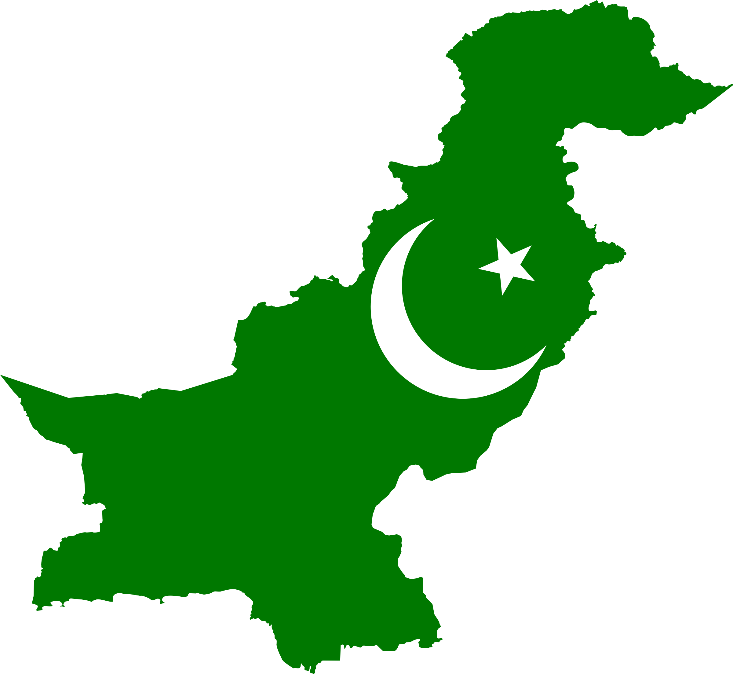 Pakistan Flag Map Png - Pakistan Flag Hd Png (1024x941), Png Download