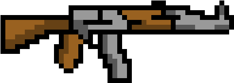 Ak - Ak 47 Pixel Art (610x260), Png Download
