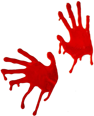 Bloody Zombie Hand Prints For Halloween - Halloween Hands (400x400 ...