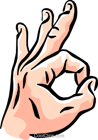 Hand/ok Sign Royalty Free Vector Clip Art Illustration - Ok Sign Clip ...
