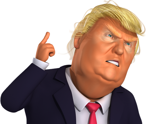 Download Сборник - Donald Trump Cartoon Transparent (600x432), Png Download