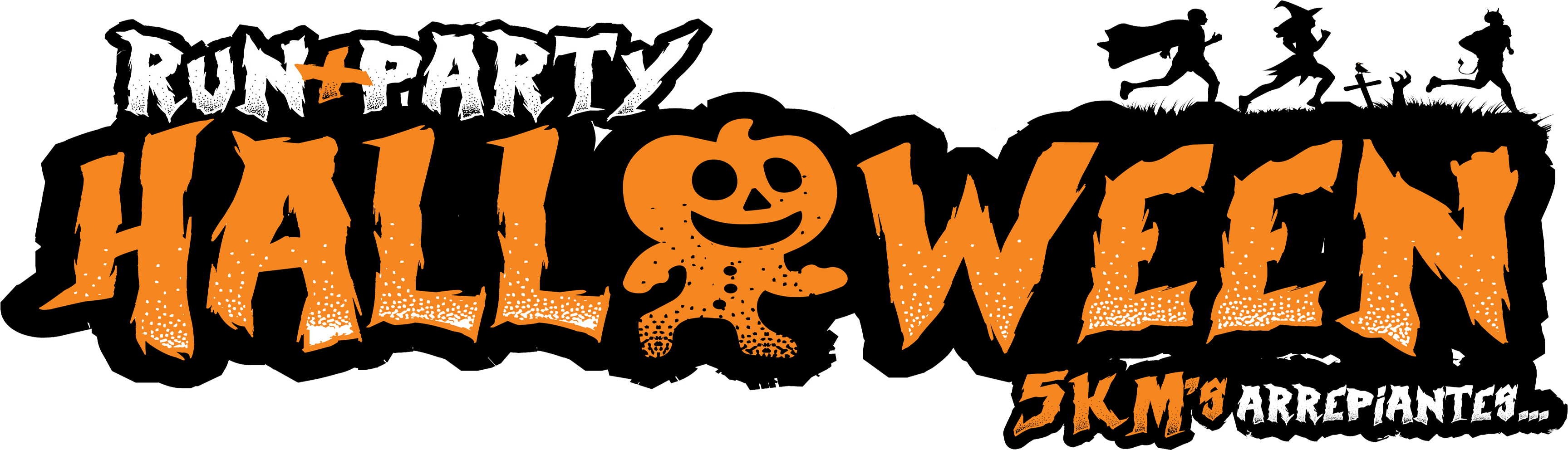 Halloween Run Party (3691x991), Png Download