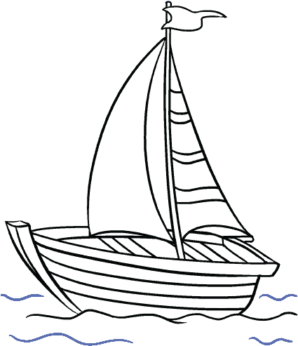 Download Drawing Sailboat Line Art Sailing - Line Drawing Sail Boat ...
