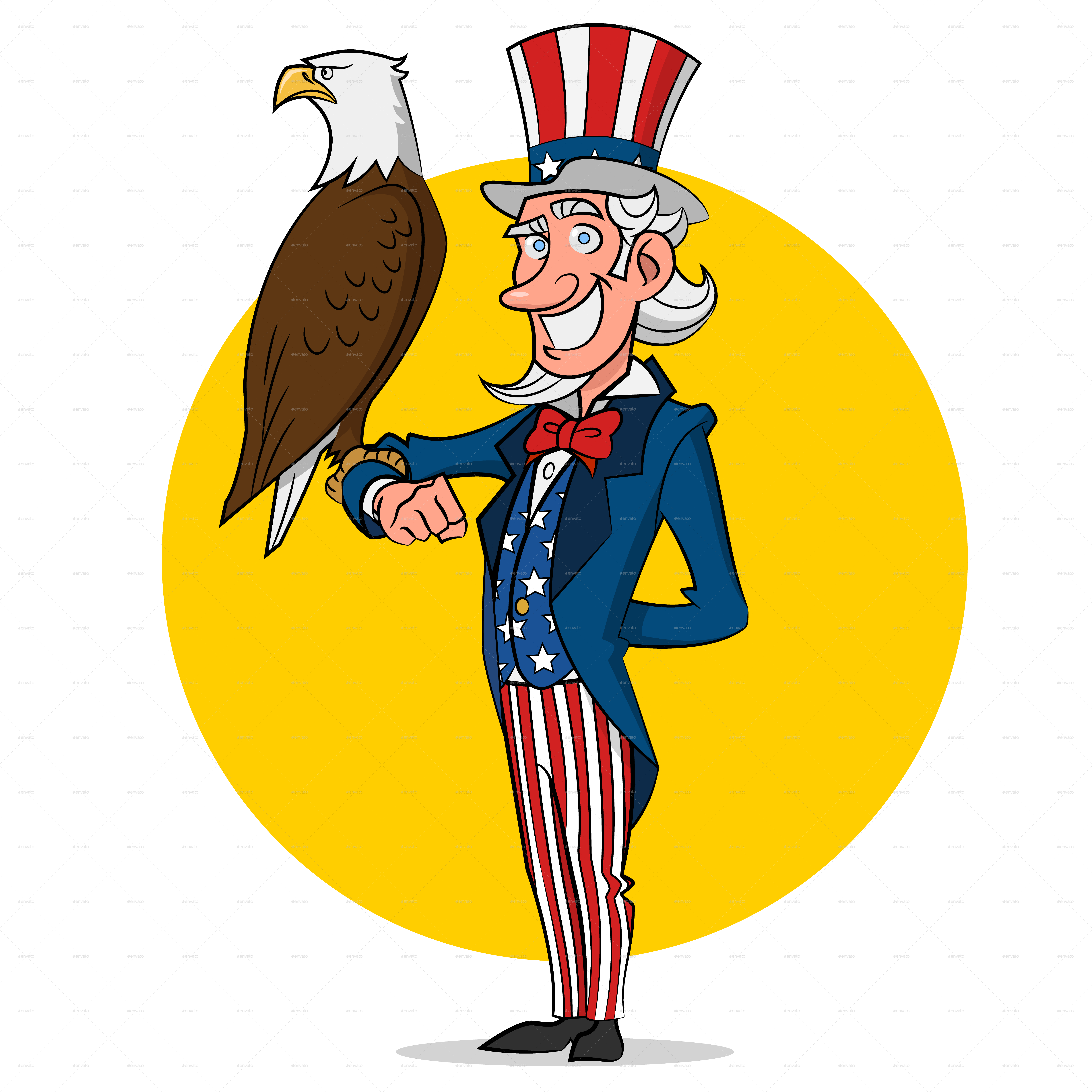 Uncle Sam And Eagle Uncle Sam And Eagle - Uncle Sam (6000x6000), Png ...
