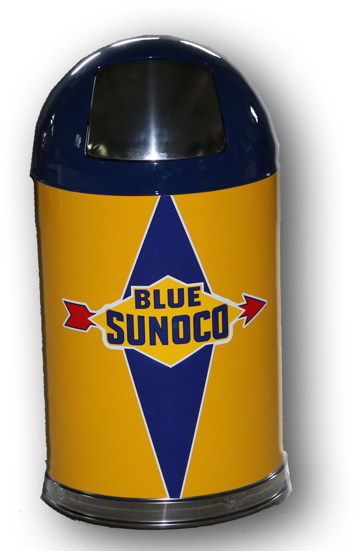 Bullet Trash Can Blue Sunoco - Waste Container (1921x1080), Png Download