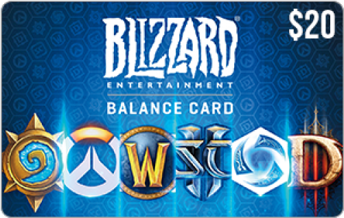 Blizzard Balance $20 [digital Code] - Blizzard Gift Card (500x500), Png ...