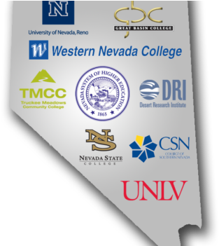 Map Of Nevada With Institution Logos - Nevada System Of Higher ...