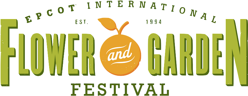 Epcot Flower And Garden Festival Logo 2018 (850x349), Png Download