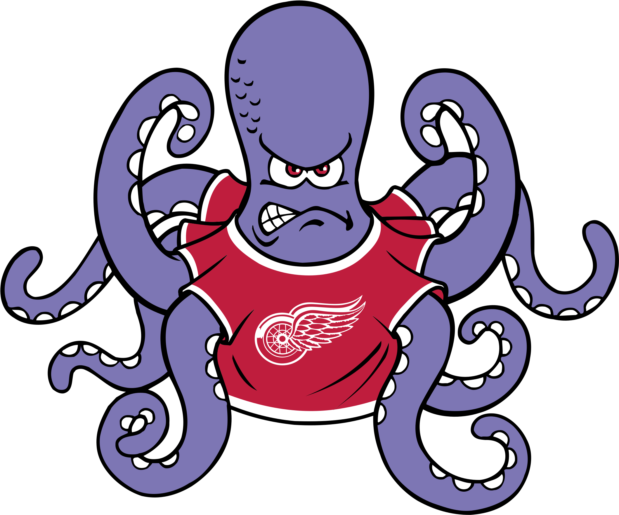 Download Detroit Red Wings Logo Png Transparent - Red Wings Octopus ...