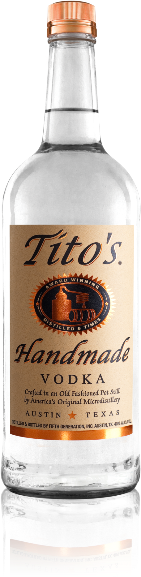 Download Vodka - Titos - - Tito's Handmade Vodka 1 L | Transparent PNG ...