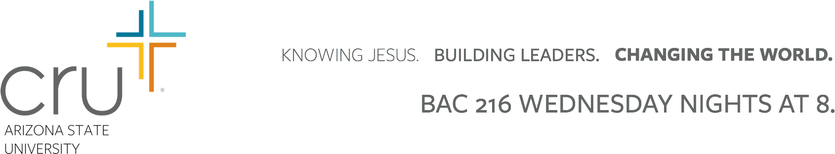 Cru Logo Lockup Asu Header - Cru (1864x403), Png Download