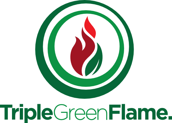 Download Triple Green Flame Logo - Companies Have A Flame Logo ...