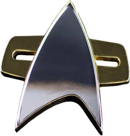 Communicator Badge - Star Trek Voyager Badge (471x500), Png Download