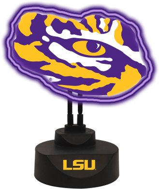 Lsu Tigers Team Logo Neon - Lsu Flag (465x465), Png Download