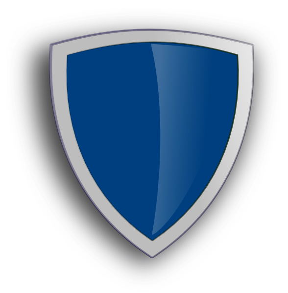 How To Set Use Blue Edged Shield Svg Vector (588x598), Png Download