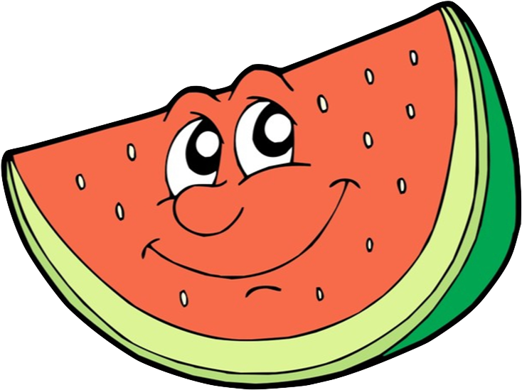 Watermelon Clipart - Watermelon Clipart With Face (960x720), Png Download