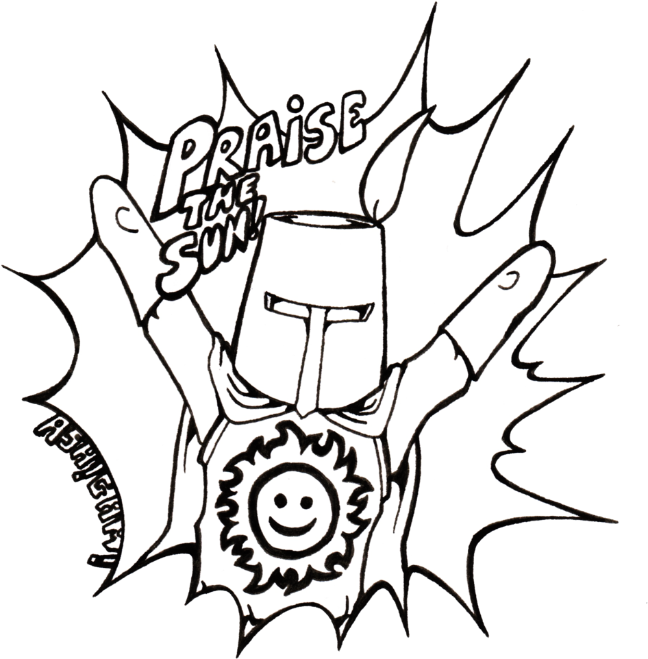 Sun Line Drawing At Getdrawings - Praise The Sun Line (1024x1029), Png ...