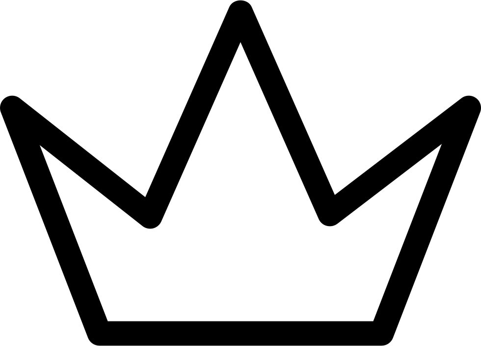 Simple Crown Outline - Design With Straight Lines (980x704), Png Download
