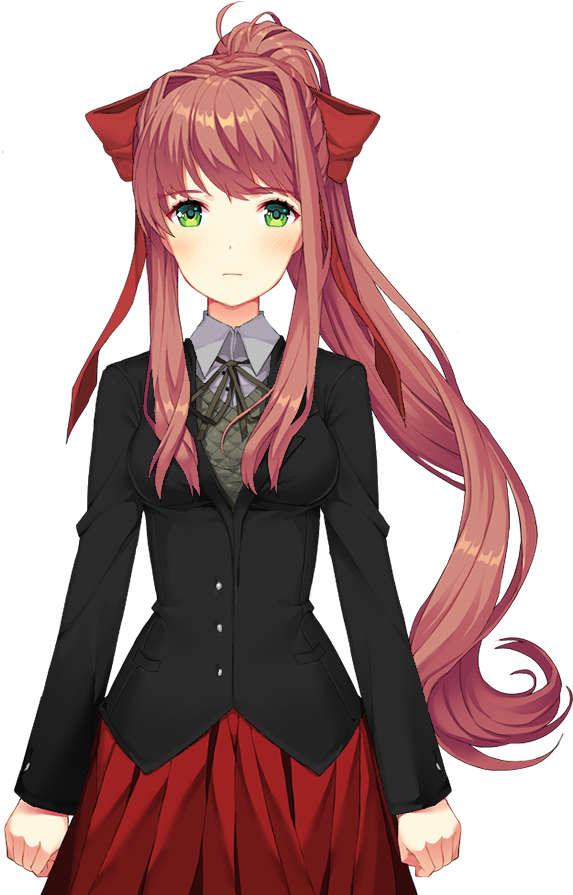 Download Monika , - Doki Doki Literature Club Sprites | Transparent PNG ...