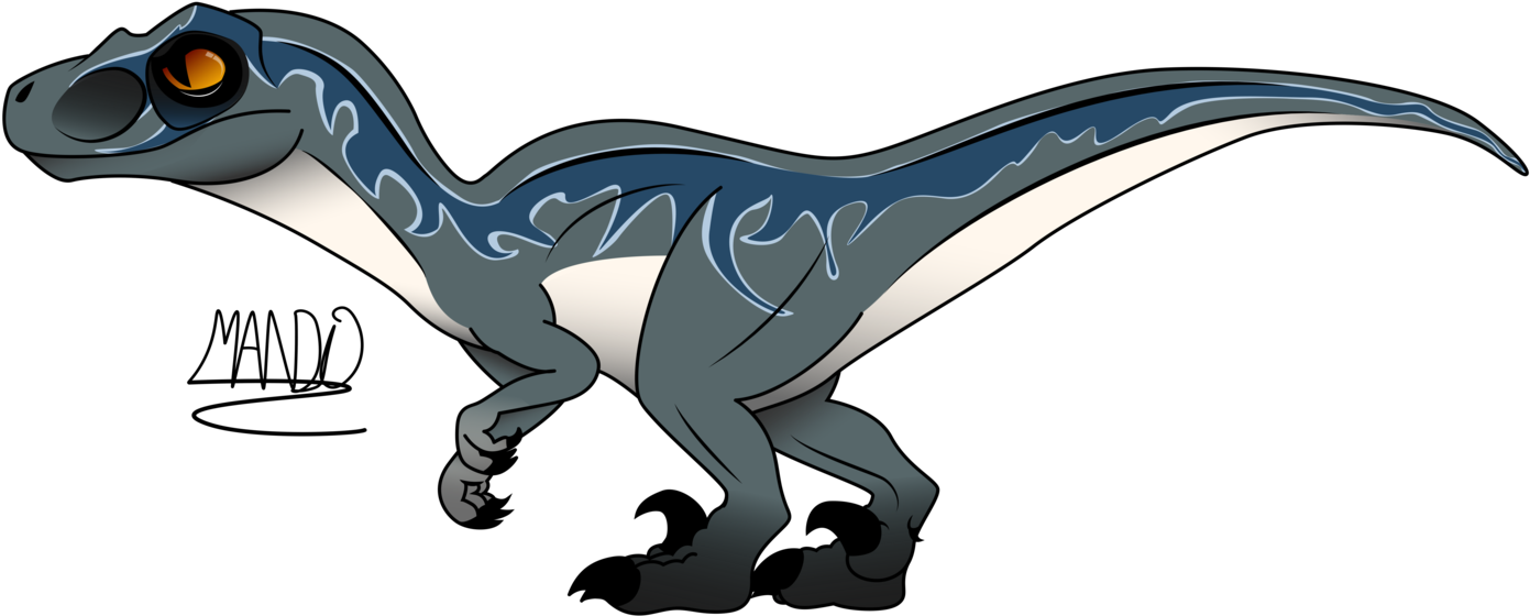 Blue By Rainbowarmas On Deviantart - Velociraptor Blue Animado ...