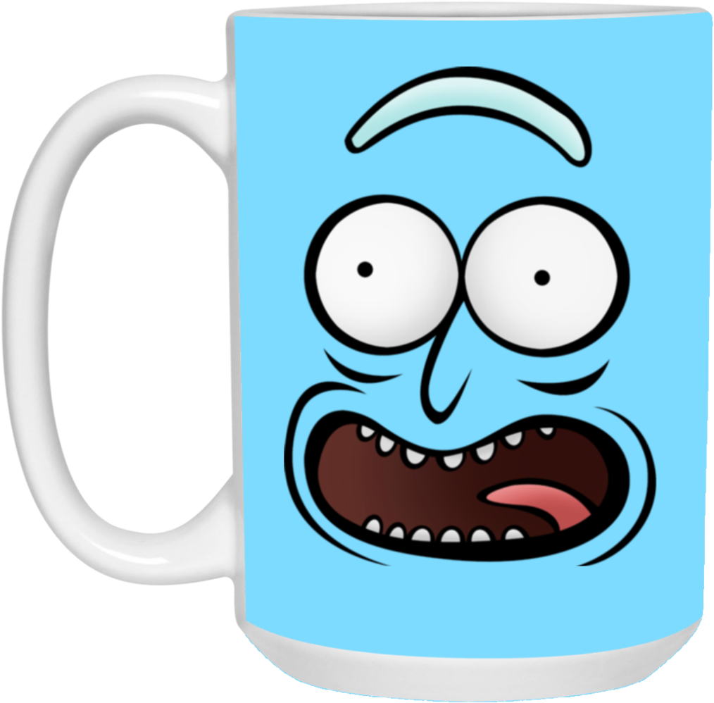 Rickz Pickles Funny Face Emoji Rick Mug Cup Gift - Mug (1024x1024), Png ...