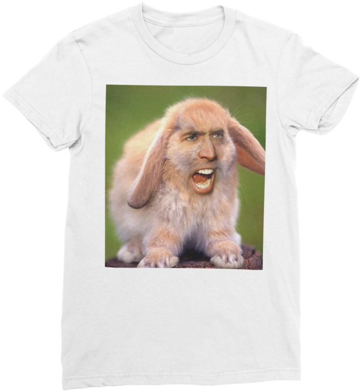 Nicolas Cage's Face On A Rabbit ﻿classic Women's - Decorative Square ...