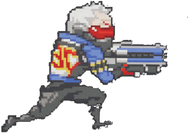 Soldier 76 Sprays - Assault Rifle (415x369), Png Download