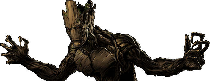 Groot Dialogue 2 Right - Avengers Alliance Groot (718x270), Png Download