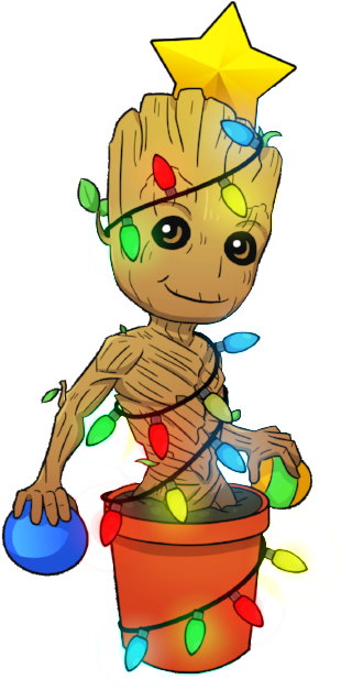 Download Guardians Of The Galaxy Baby Groot Christmas Tree Cute - Groot ...