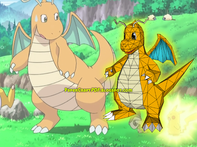 Pokemon Papercraft Templates Dragonite