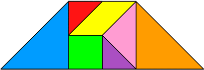 Tangram Trapezoid - Make A Trapezoid Out Of Tangrams (420x420), Png ...