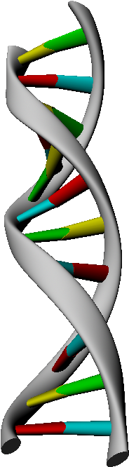 3d Dna Strand Rendering - Rendering (1440x810), Png Download