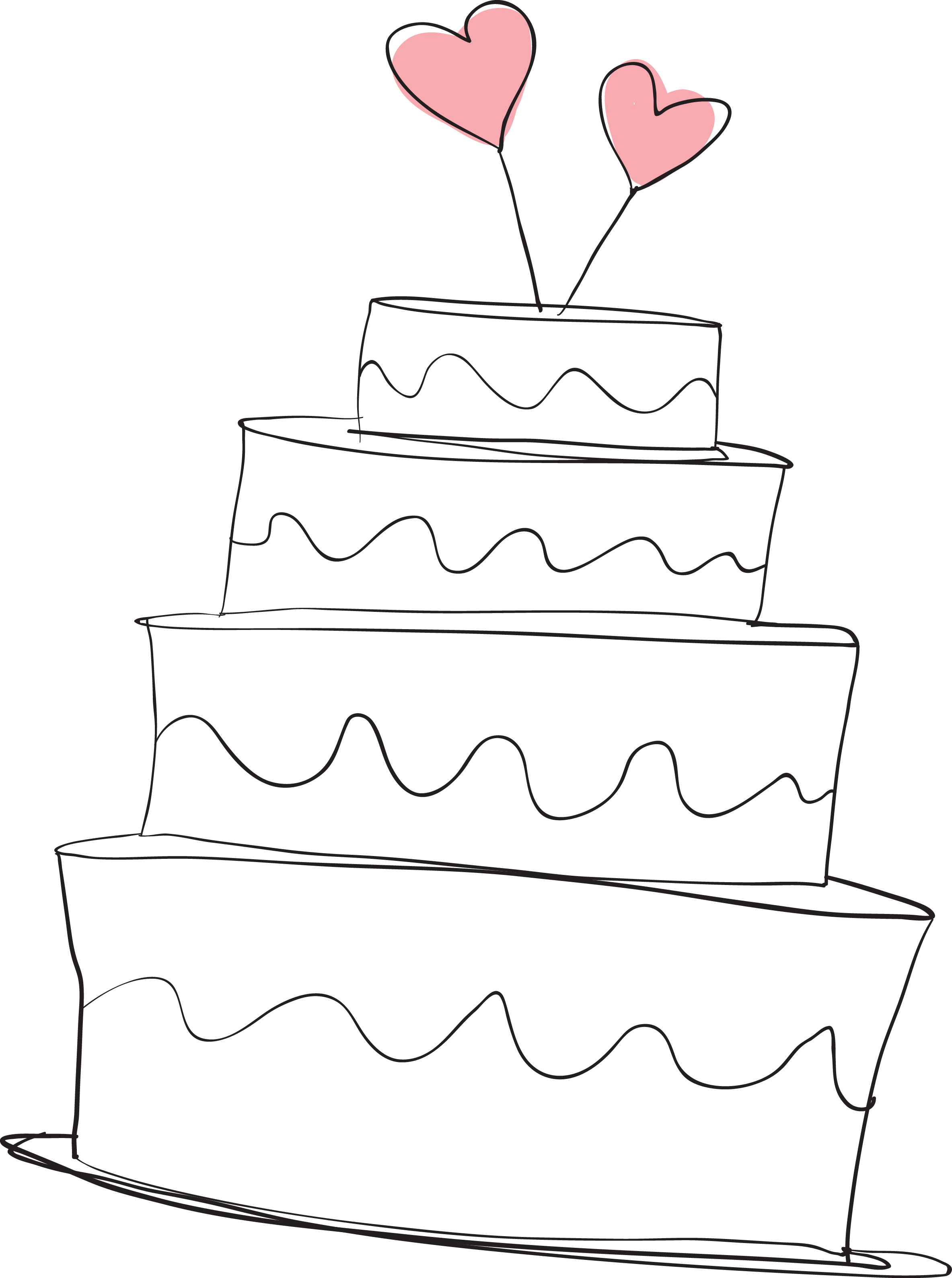 Simple Wedding Cake Clip Art
