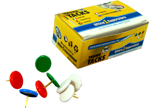 O1s Color Thumb Tacks 100 Pcs/paper Box - Thumb Tacks 100 Pcs (600x452 ...
