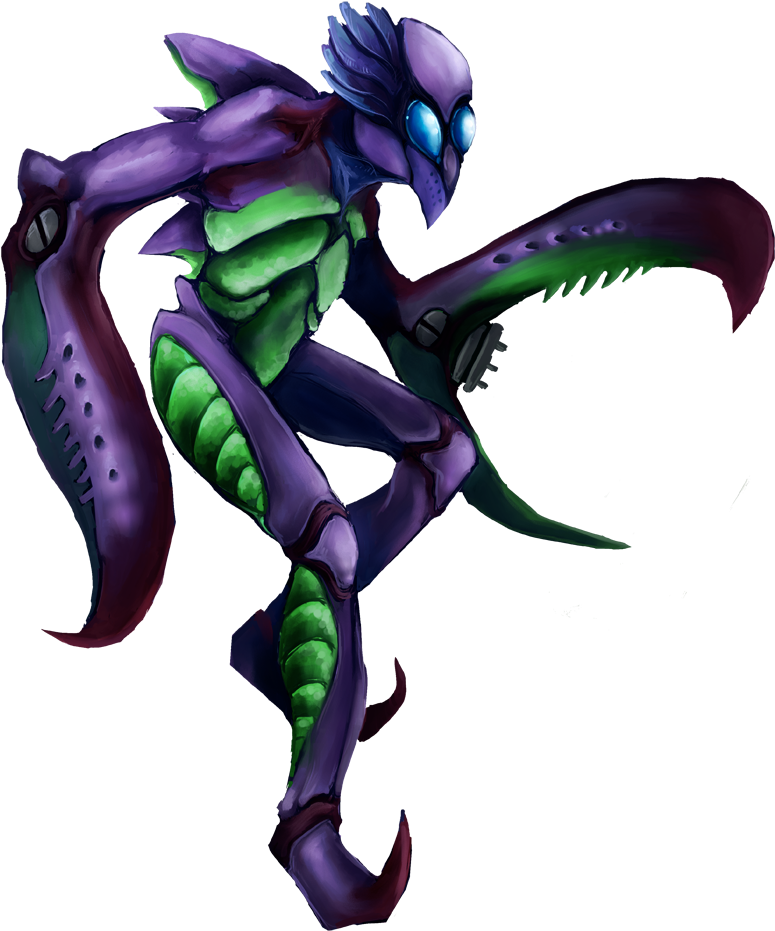 Ins Zebesian Mf - Metroid Zebesian Space Pirate (835x1000), Png Download