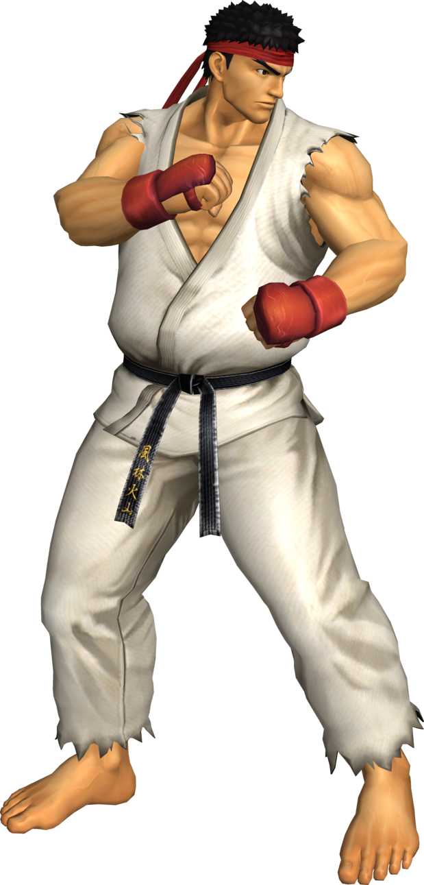 Ryu Transparent Images - Ryu Pose Png (619x1291), Png Download