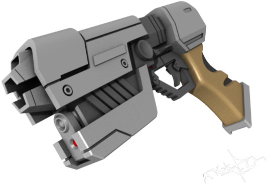 6 Scale Samus Paralyzer Gun From Metroid 3d Render - Samus Paralyzer ...