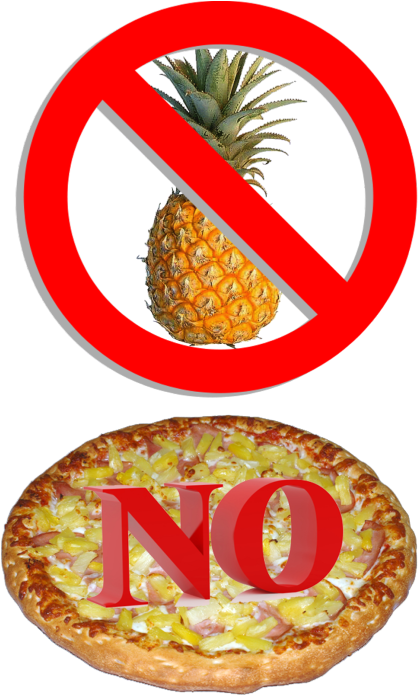 Transparent Pizza - No Pineapples On Pizza (433x750), Png Download