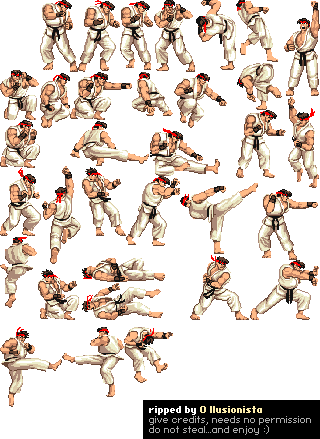 Ryu - Ryu Street Fighter 2 Sprite (320x439), Png Download