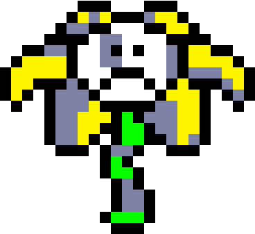Underworld Flowey Sprite - Undertale Flowey Sprite (368x337), Png Download