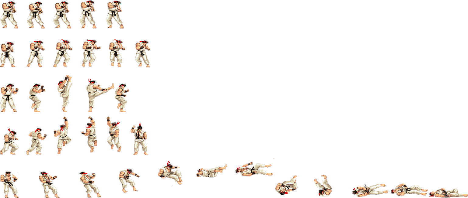 Sprites Ryu (2000x686), Png Download