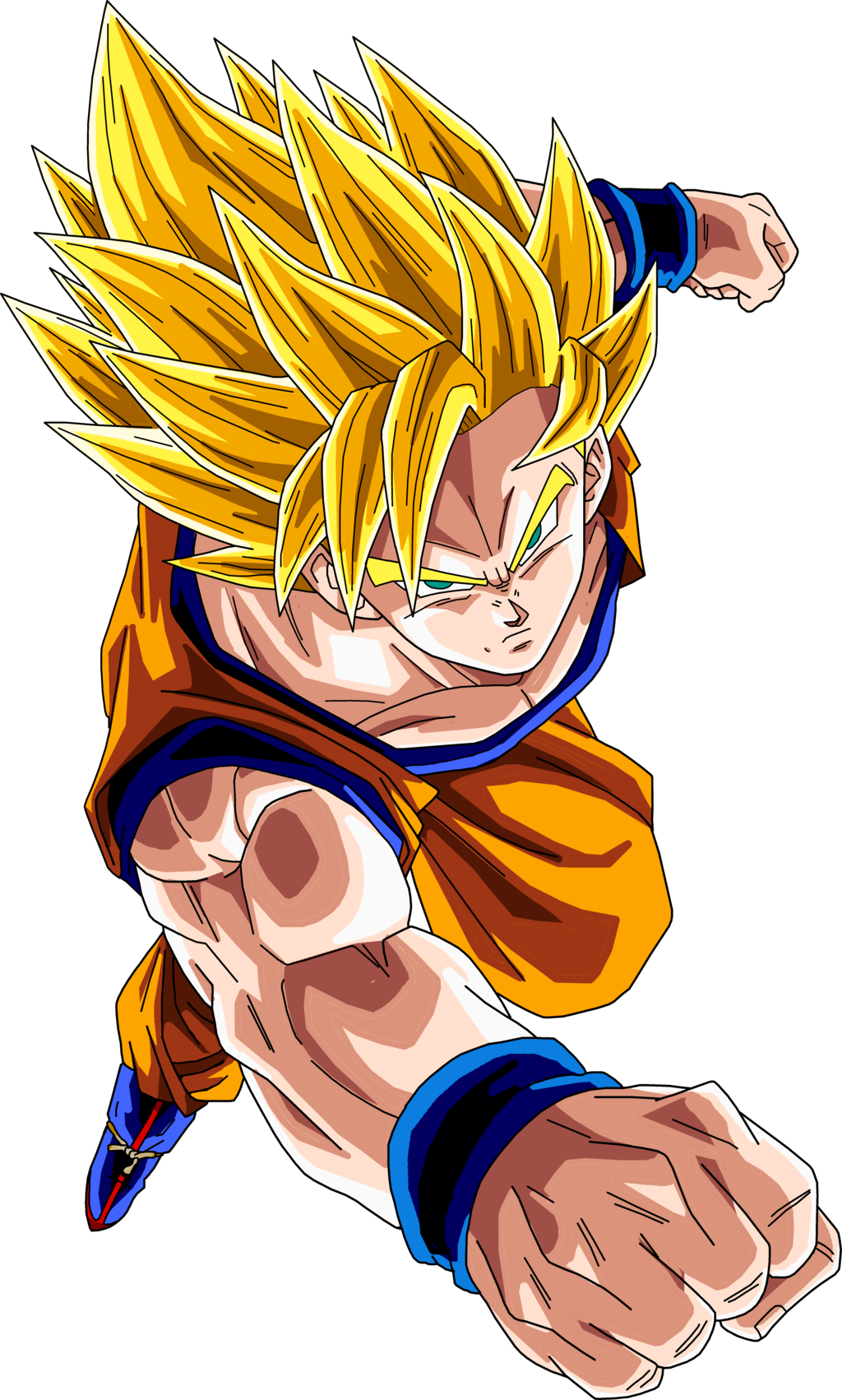Goku Super Saiyan 2 Png (1024x1702), Png Download