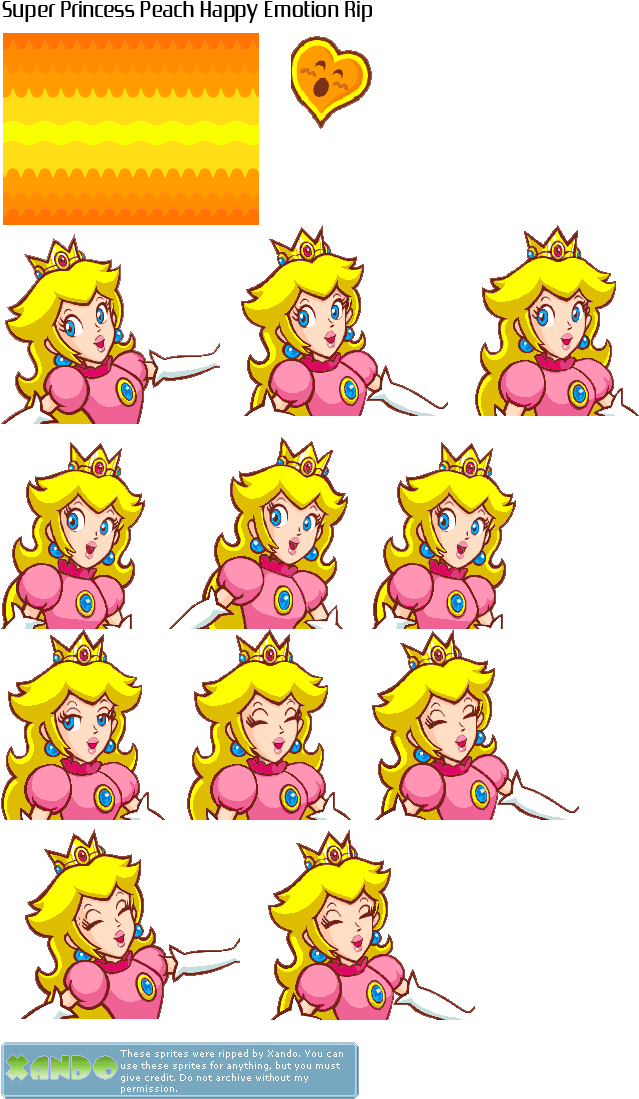 Peach - Peach Sprite Super Princess Peach (681x1150), Png Download